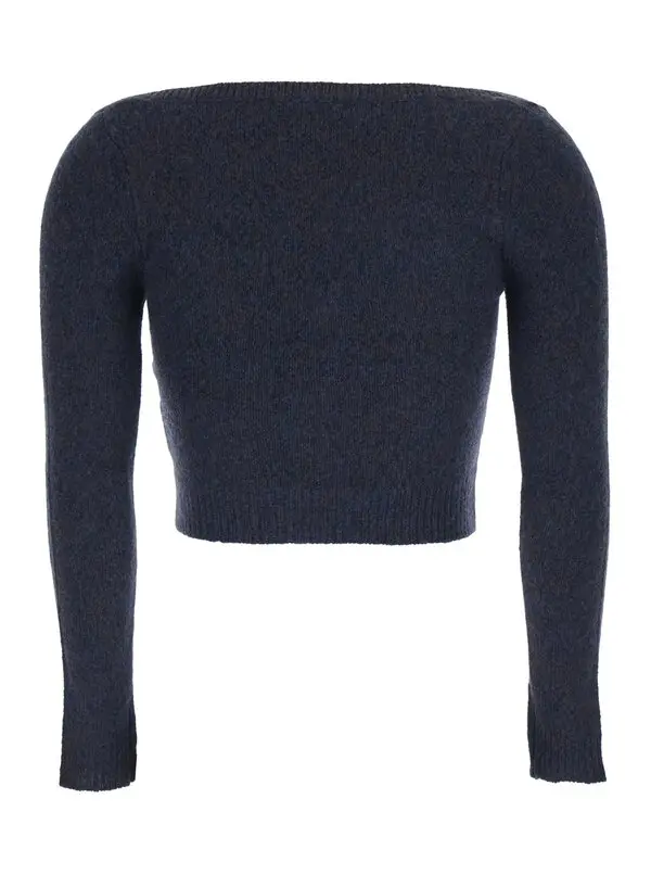SHUSHU/TONG Cropped Logo Cardigan
