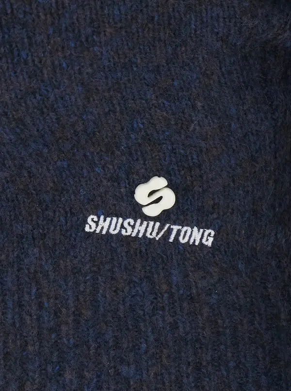 SHUSHU/TONG Cropped Logo Cardigan