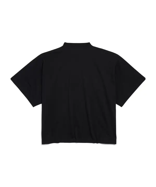 Balenciaga Strass Cropped Oversized T-shirt