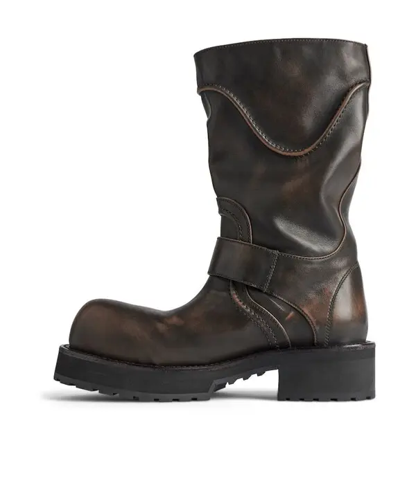 Balenciaga Venom Buckled Leather Boots