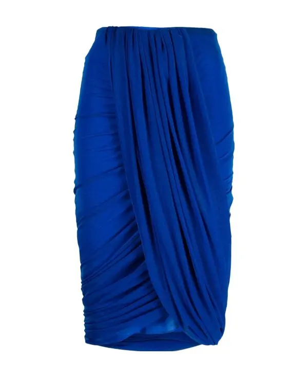 Dries Van Noten Pleated Skirt With Asymmetrical Hem - Blue
