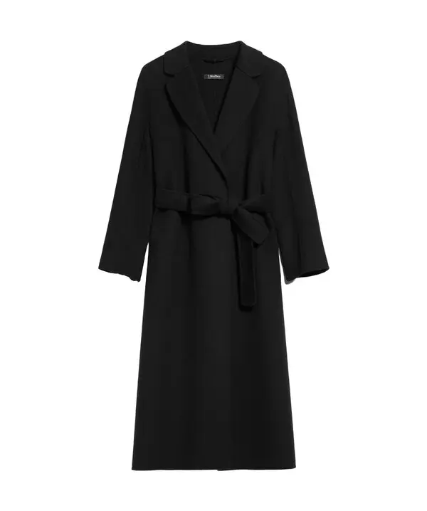 Max Mara Esturia Belted Long-sleeved Coat - Black