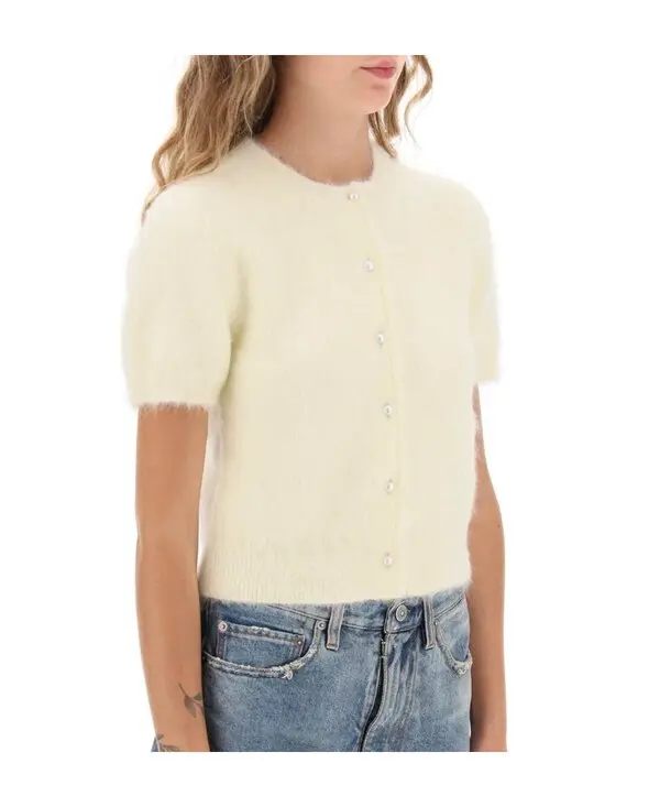 MAISON MARGIELA Button-up Knitted Top With Rib Trim - No