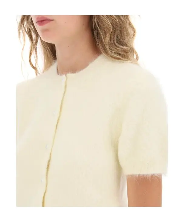 MAISON MARGIELA Button-up Knitted Top With Rib Trim - No