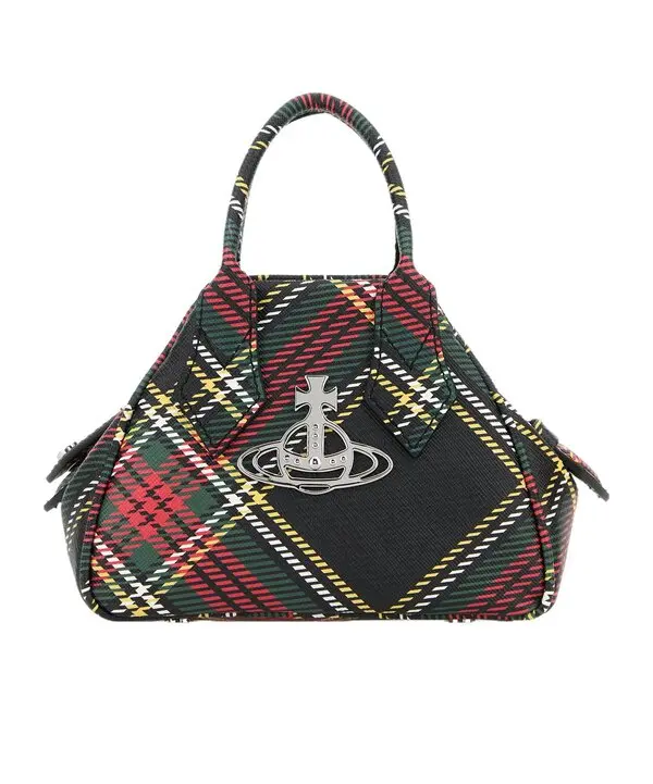 VIVIENNE WESTWOOD Mini Yasmine Checked Tote Bag - Black