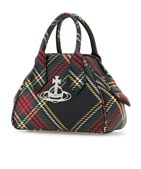 VIVIENNE WESTWOOD Mini Yasmine Checked Tote Bag - Black