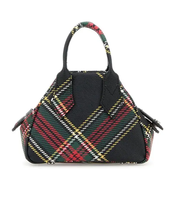 VIVIENNE WESTWOOD Mini Yasmine Checked Tote Bag - Black