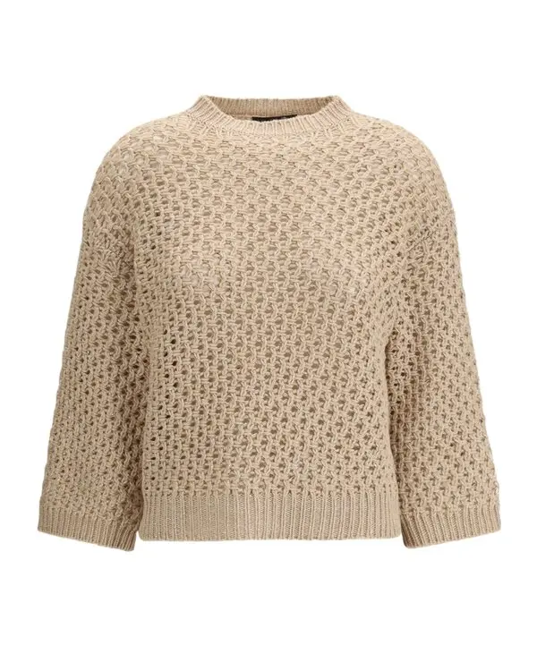 Fabiana Filippi Open Knit Crewneck Jumper - Nude