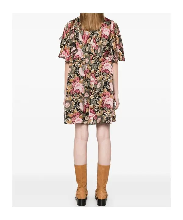 Chloé Allover Floral Printed Mini Dress