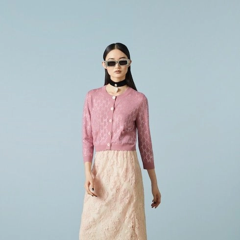 Gucci Gg Crystal-embellished Wool Cardigan