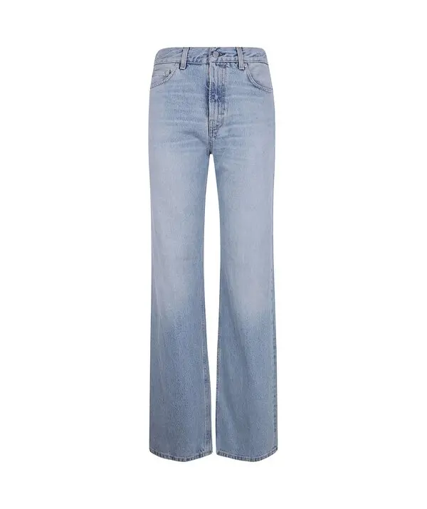 HAIKURE Korea High-rise Wide-leg Jeans - Blue