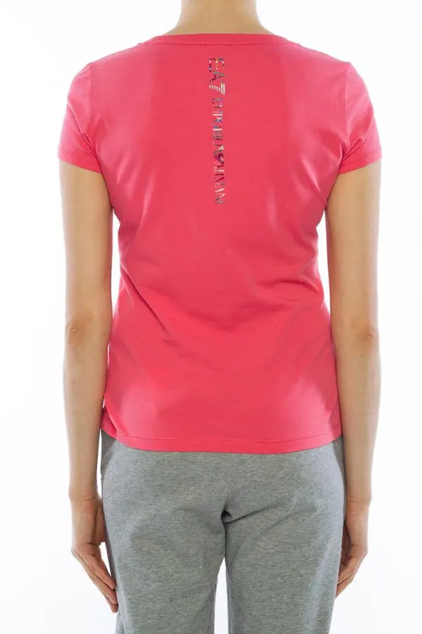 EA7 Floral Print T-shirt - Red