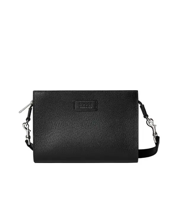 Gucci Logo Patch Super Mini Crossbody Bag - Black
