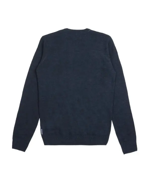Emporio Armani Crew Neck Pullover With Embellished Logo - Black