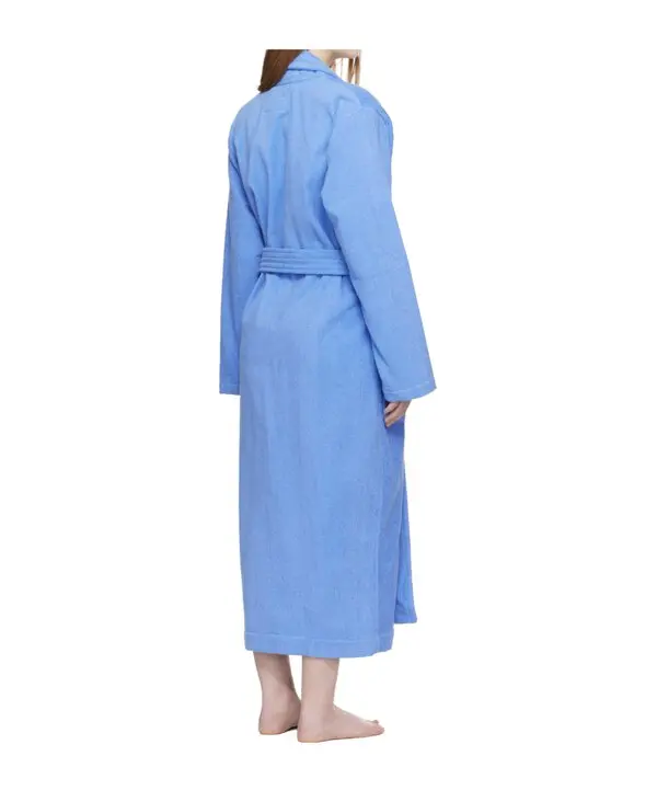 TEKLA Lace-up Bathrobe - Clear Blue