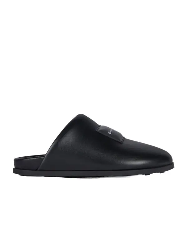 Givenchy Logo Patch Leather Mules