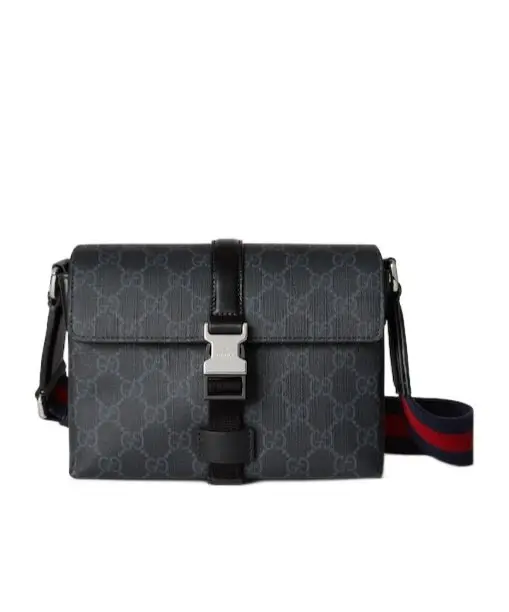 Gucci Monogrammed Mini Crossbody Bag - Black