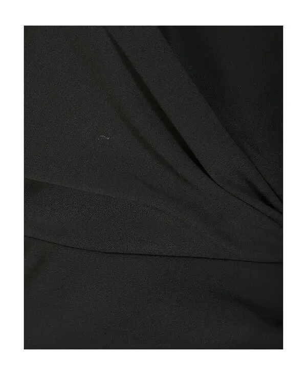 Red Valentino Asymmetrical Long Sleeve Dress With Slit