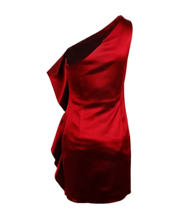 P.a.r.o.s.h One-shoulder Ruffled Mini Dress