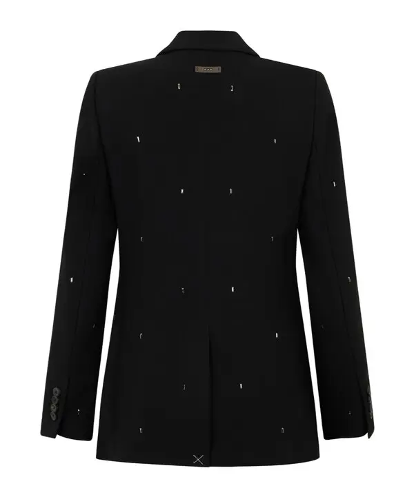 Peserico Embellished Single-breasted Blazer - Black
