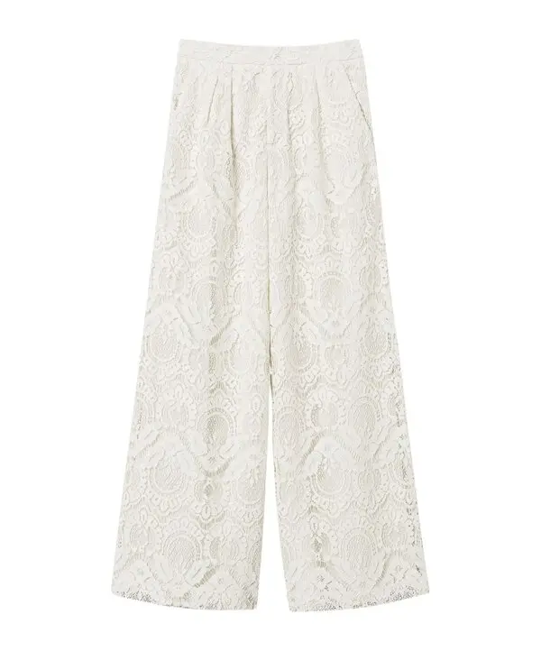 TWINSET Lace Trousers - White
