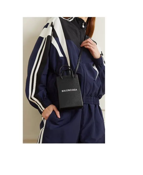 Balenciaga Logo Phone Holder Tote Bag