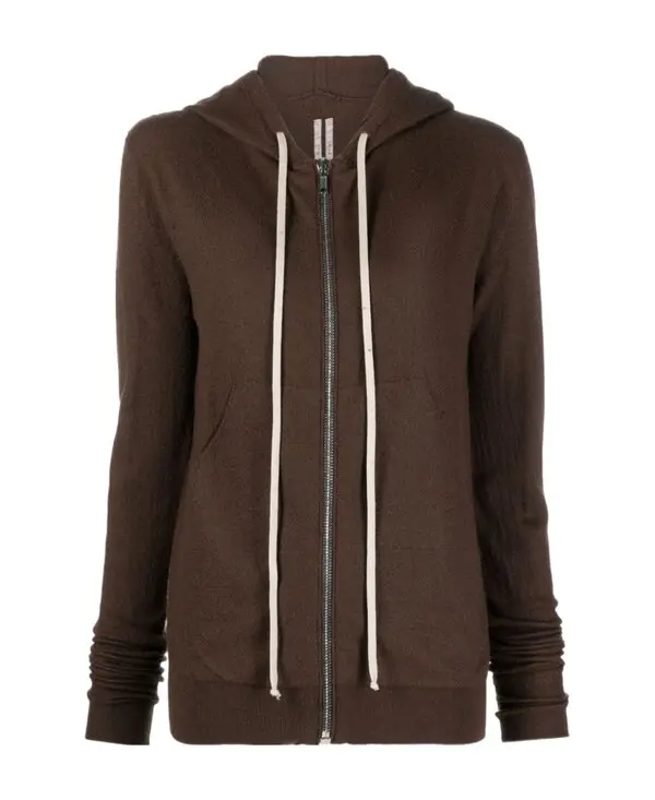 Rick Owens Zip-up Cashmere Hoodie