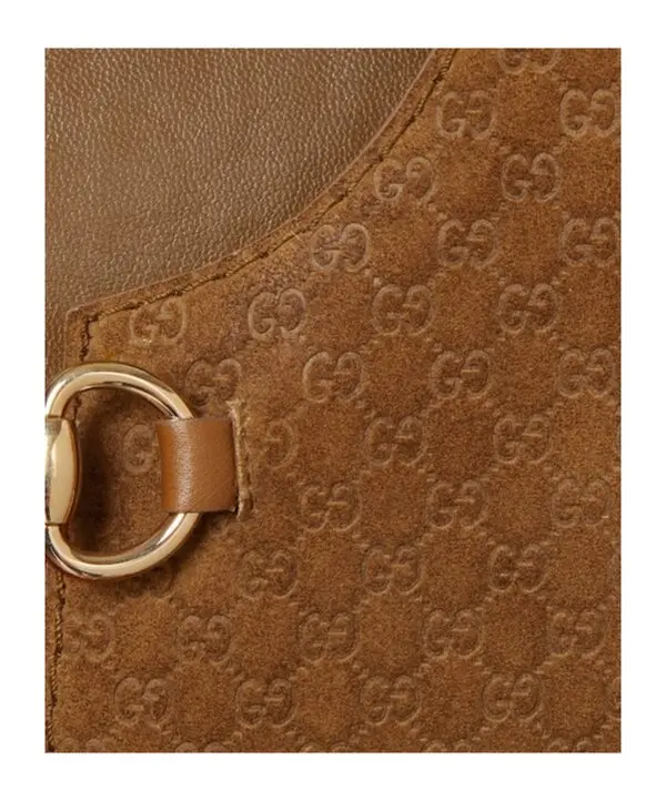 Gucci Monogrammed Horsebit Mini Dress - Brown