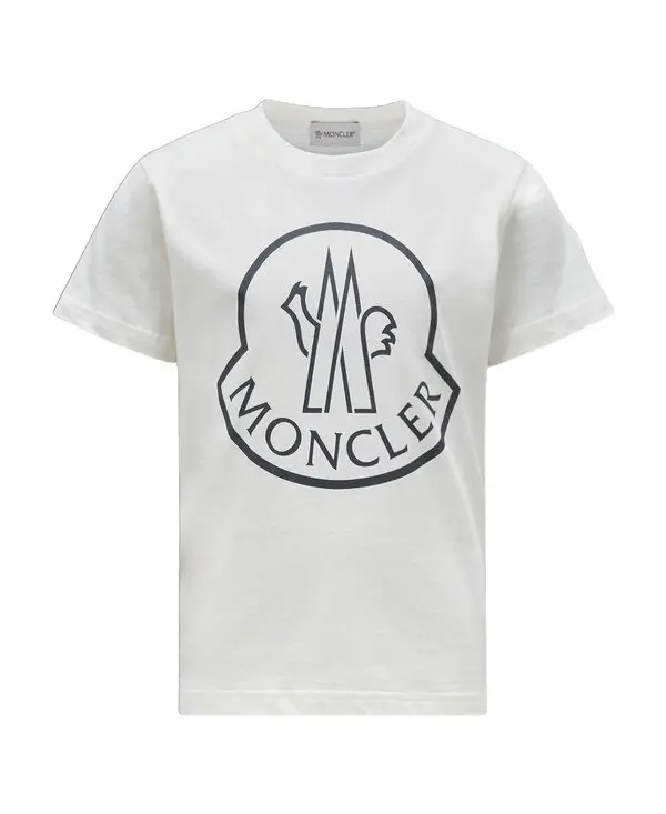 Moncler Logo Printed Crewneck T-shirt - White