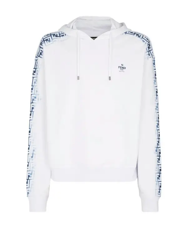 Fendi Ff Motif Drawstring Hoodie