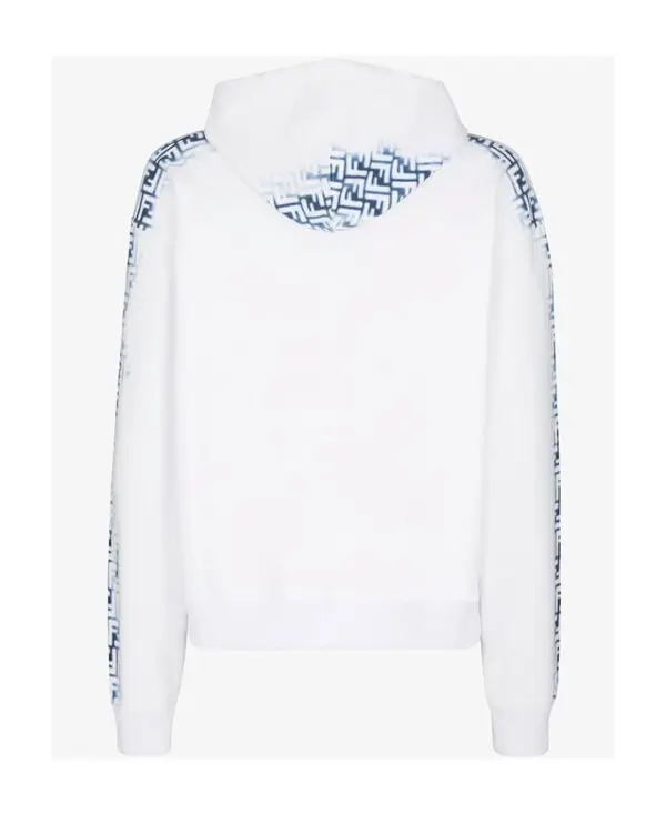 Fendi Ff Motif Drawstring Hoodie
