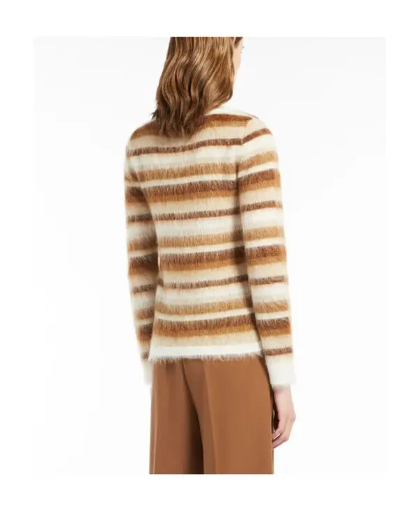 Max Mara Wool And Mohair Striped Sweater