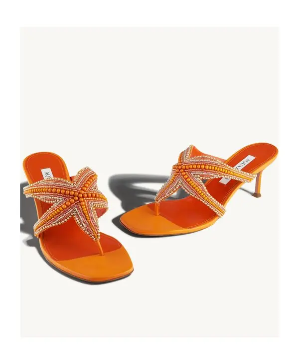 AQUAZZURA 65mm Embellished Starfish Mules