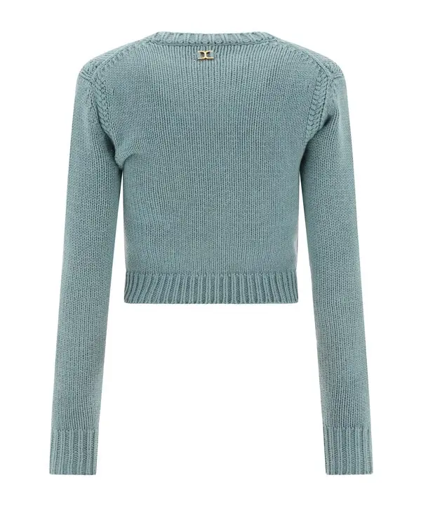 Chloé Cropped Buttoned Cardigan - Green