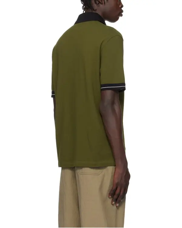 FERRAGAMO Color Block Detail Polo Shirt - Brown