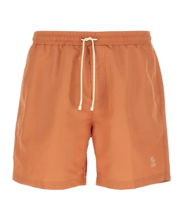 Brunello Cucinelli Drawstring Swim Shorts - Orange
