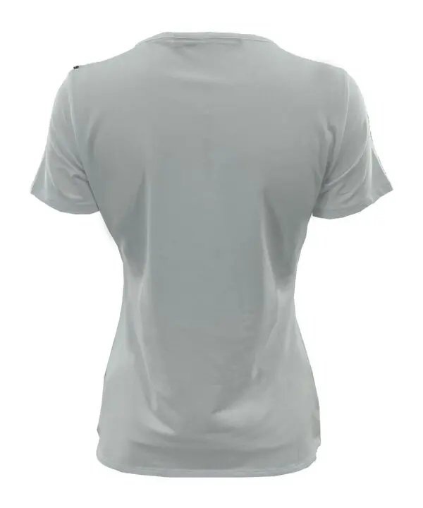 Sportmax Short Sleeve T-shirt With Embellished Floral Applique - Gray