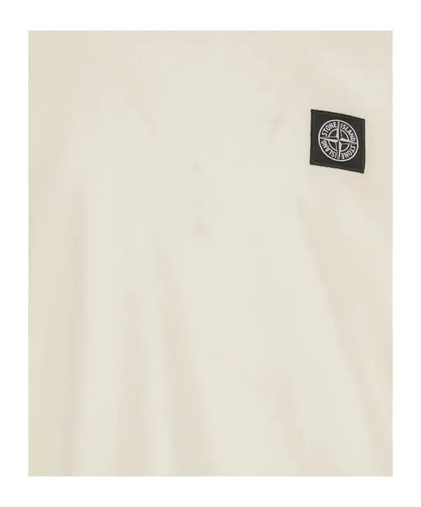 Stone Island Logo Patch Crew-neck T-shirt - Ivory