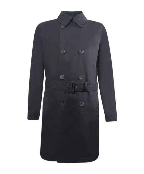 Herno Double-breasted Belted Coat - Black