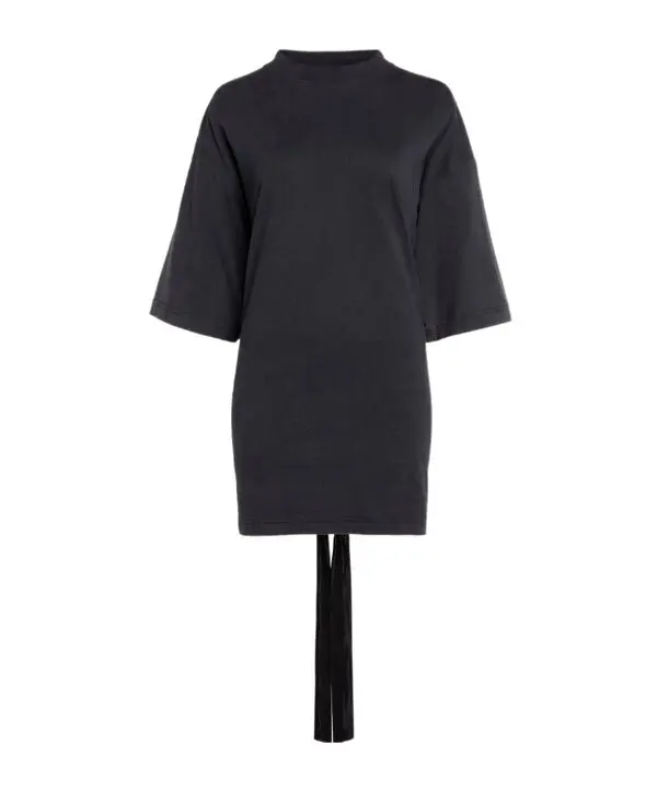 Balenciaga Lace-up Back Crewneck T-shirt - Black