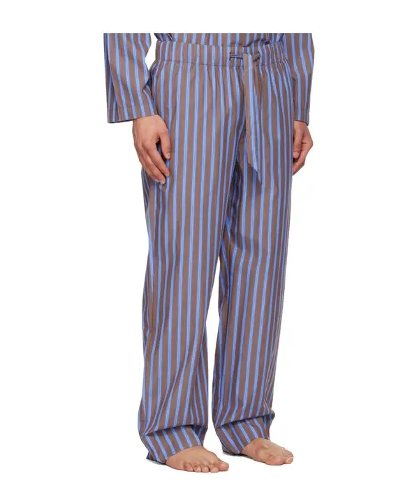 TEKLA Drawstring Striped Pajama Pants