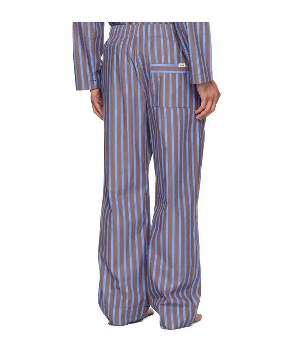 TEKLA Drawstring Striped Pajama Pants