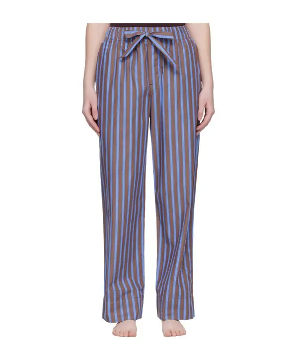 TEKLA Drawstring Striped Pajama Pants