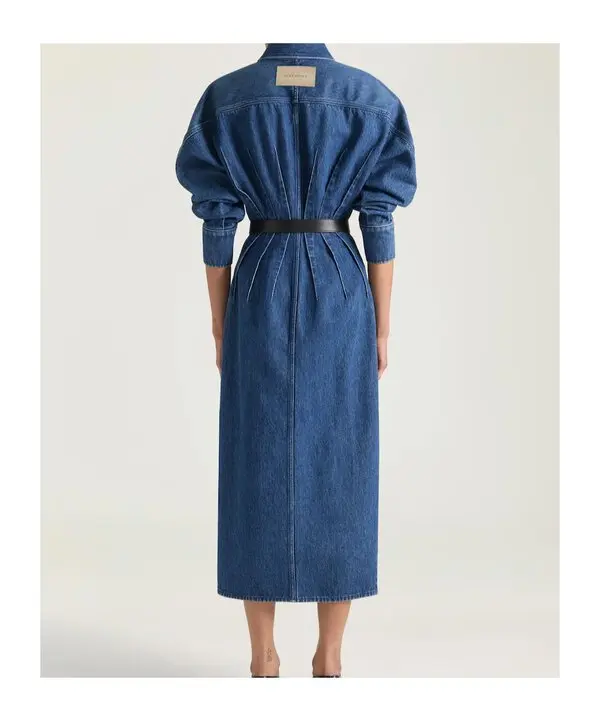Givenchy Long Denim Cocoon Dress - Medium Blue