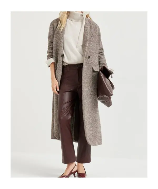 Brunello Cucinelli Leather Trousers - Red