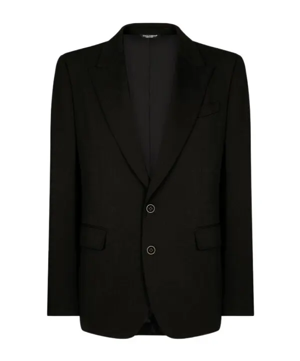 Dolce & Gabbana Peak Lapel Single-breasted Jacket - Black