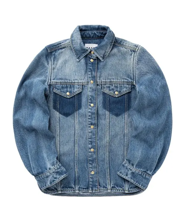 GANNI Buttoned Denim Shirt - Blue