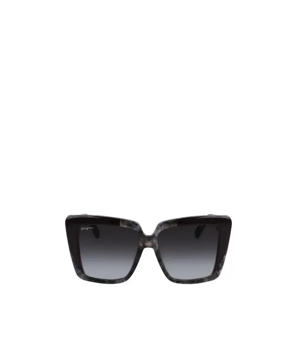 FERRAGAMO Square Frame Sunglasses - Black
