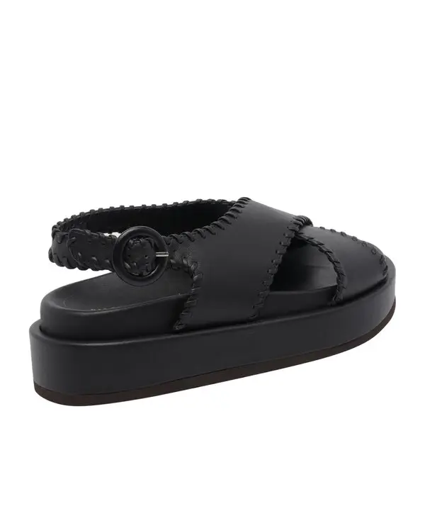 PALOMA BARCELO Paloma Barceló Platform Sandals With Buckle Detail - Chocolate