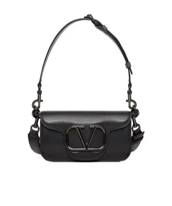 Valentino Garavani Locò Foldover Top Mini Crossbody Bag - Black